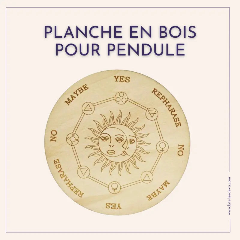 Planche Pendule Débutant en Bois - Outil de Divination Artisanale